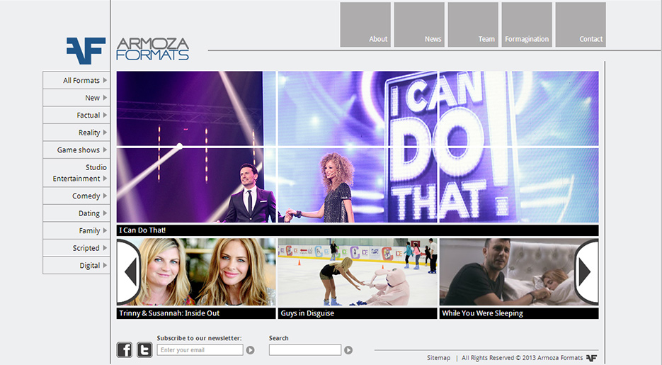 Web development for a TV show format creator by Studio Umbrella Web ...